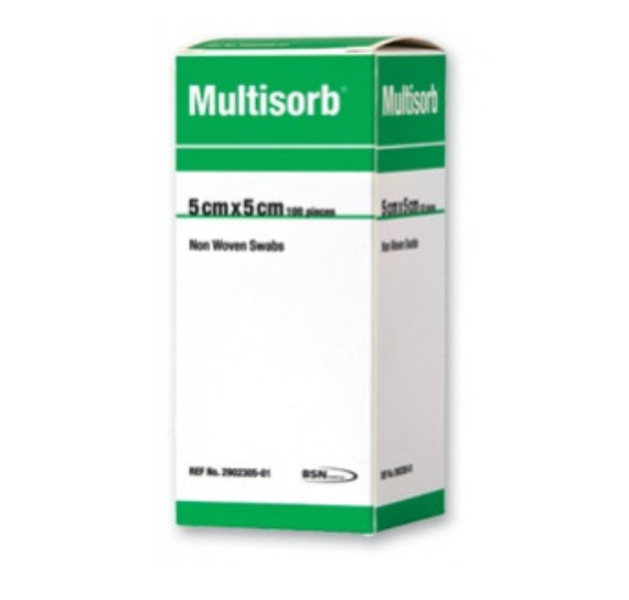 Multisorb Gauze Non Woven Swabs 5cm x 5cm (Pack of 100) – WS Medical ...
